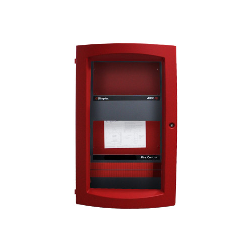 Gabinete con Puerta de Vidrio para Panel 4100ES de 2 Bahías Color Rojo ...