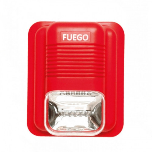 Sirena Incendio C/estrobo 12V WP-19 - S-ALARM | megacenter.cl
